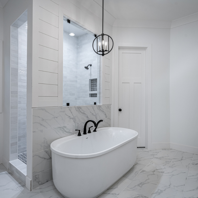 Classy Monochrome Master Bath